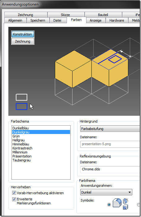 Autodesk Inventor FAQ: Inventor 2012: Wie kann ich die klassische ...